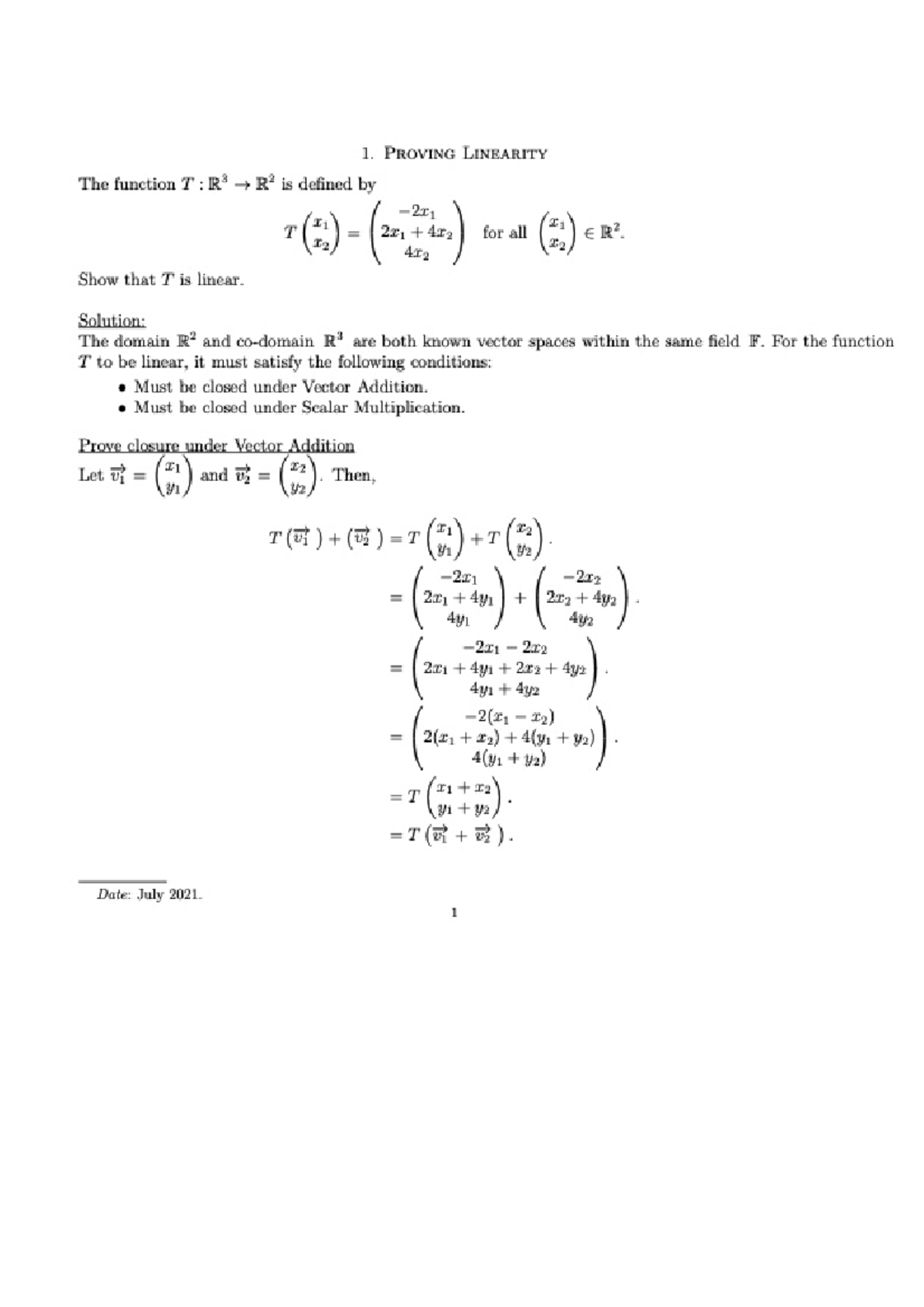 Maths 1b Assignment - MATH1231 - Studocu