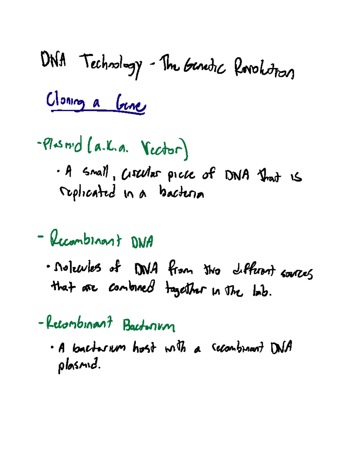 Lecture 7 - Genetics - DNA Technology The Genetic Revolution elongating ...