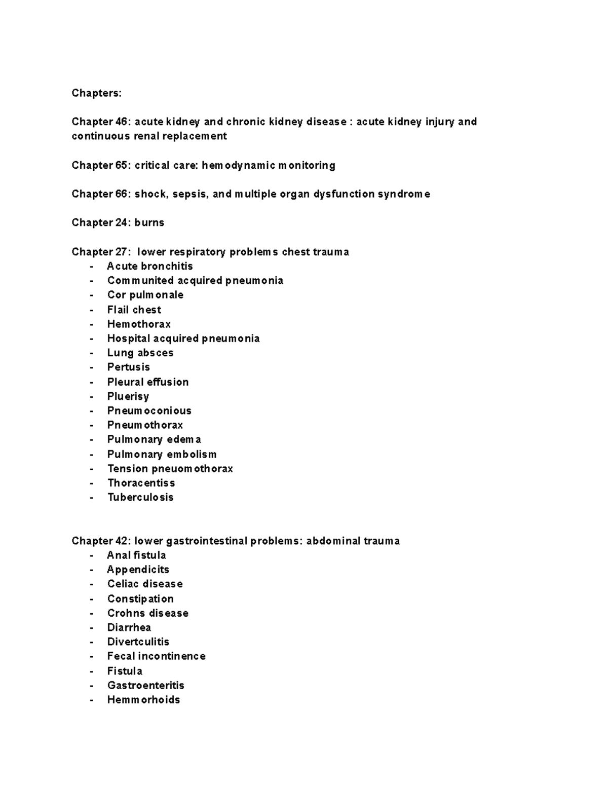 Exam 2 concepts maybe - review - Chapters: Chapter 46: acute kidney and chronic kidney disease ...