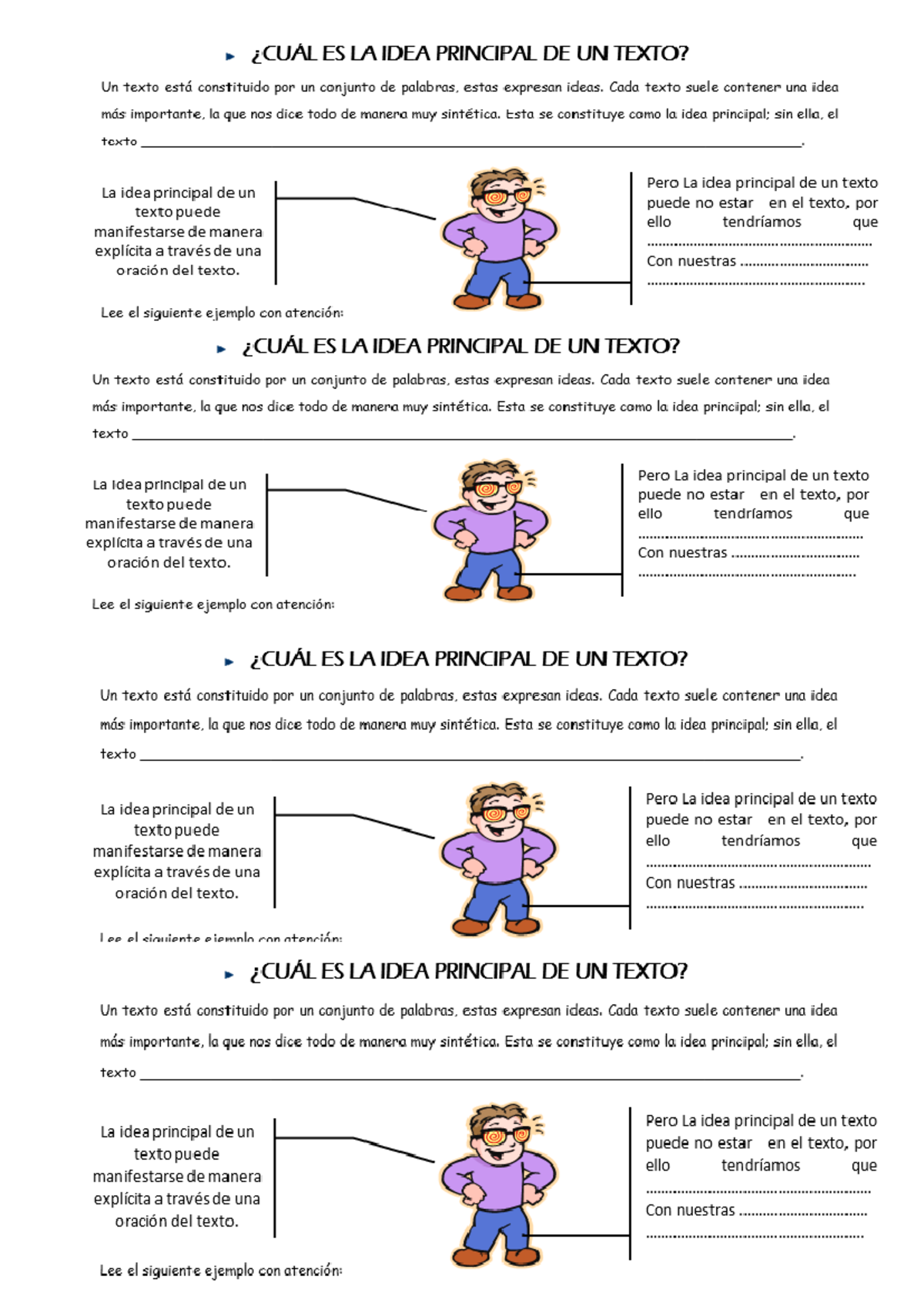 Concepto DE IDEA Principal - ES LA IDEA PRINCIPAL DE UN TEXTO? Un texto ...