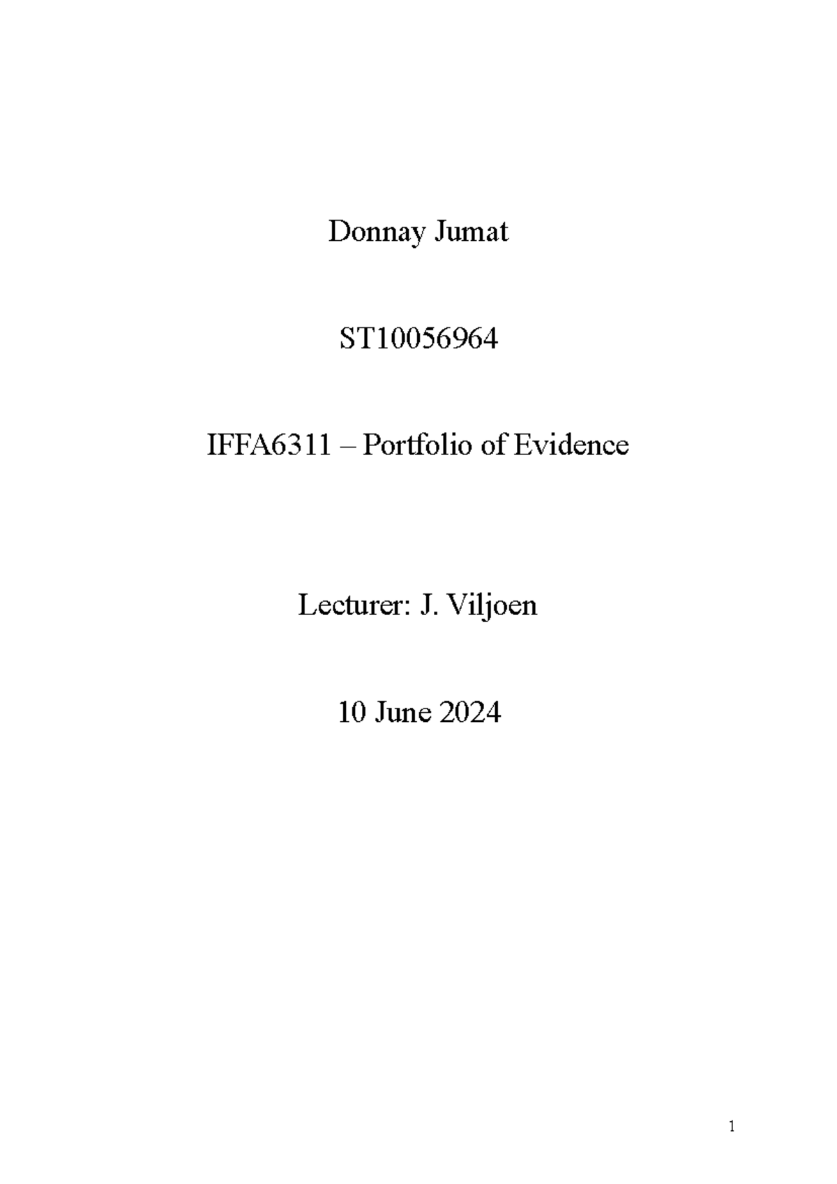 IFFA6311 POE Template 2024 copy - Donnay Jumat ST IFFA6311 – Portfolio ...