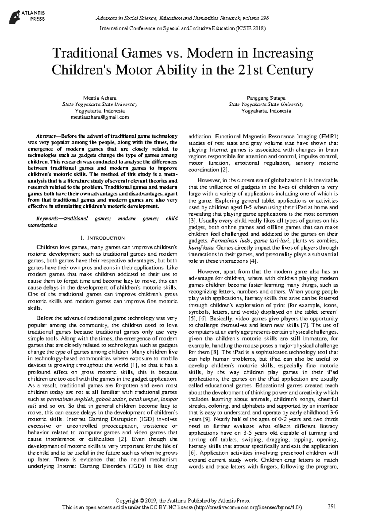 55917590 - notes - Traditional Games vs. Modern in Increasing Children ...