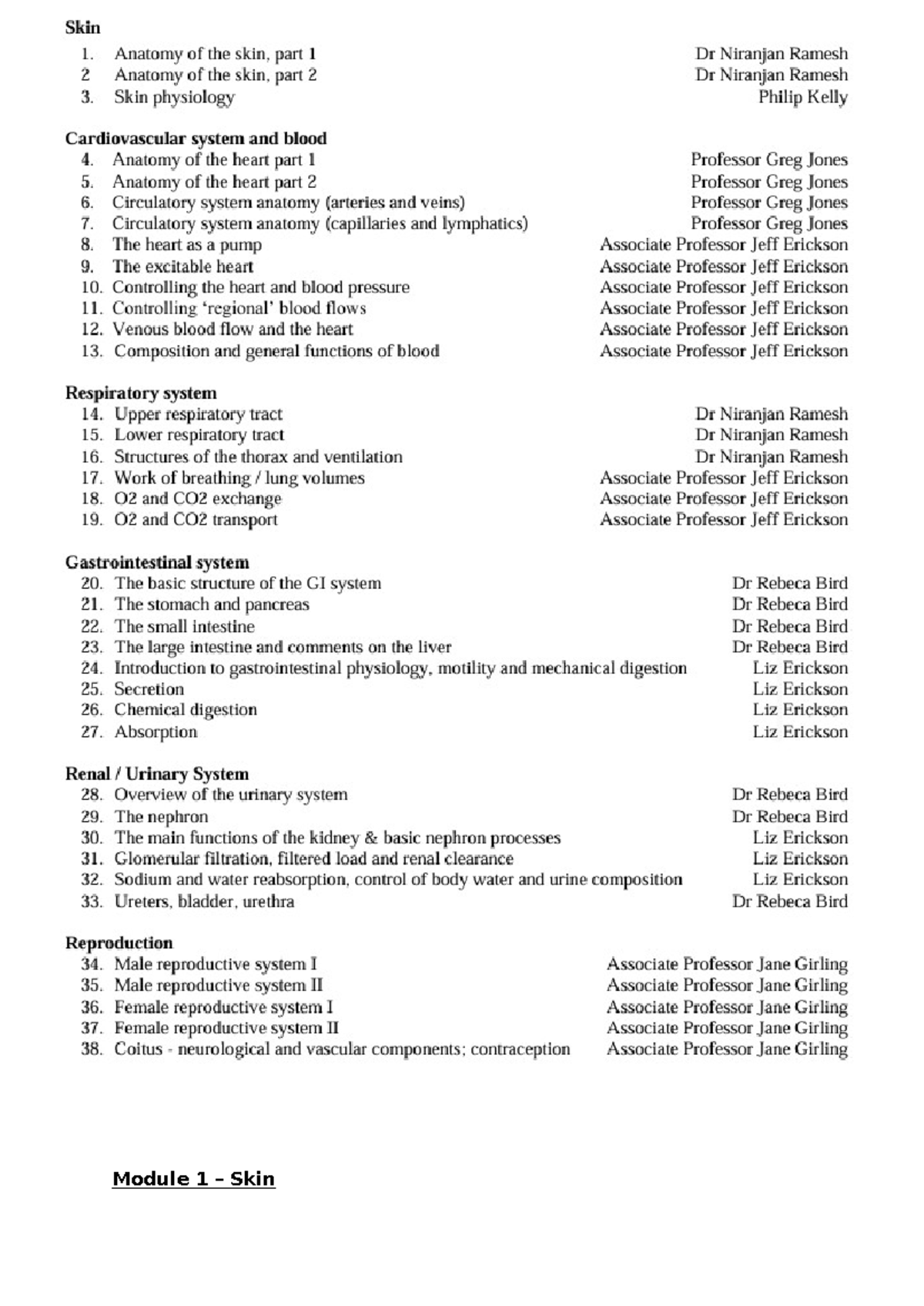 Notes - Module 1 – Skin Lecture 1 – Anatomy of the skin part 1 Our bare ...
