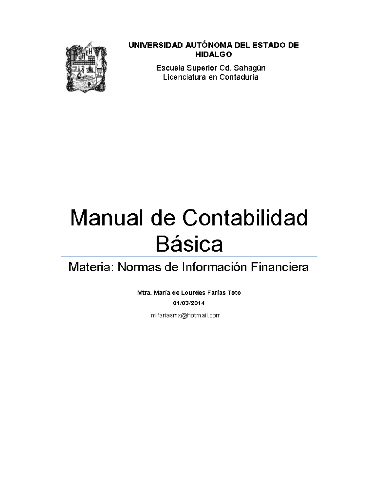 Manual de Contabilidad Básica - Libro-19-Manual-de-contabilidad-basica - UNIVERSIDAD AUTÓNOMA ...