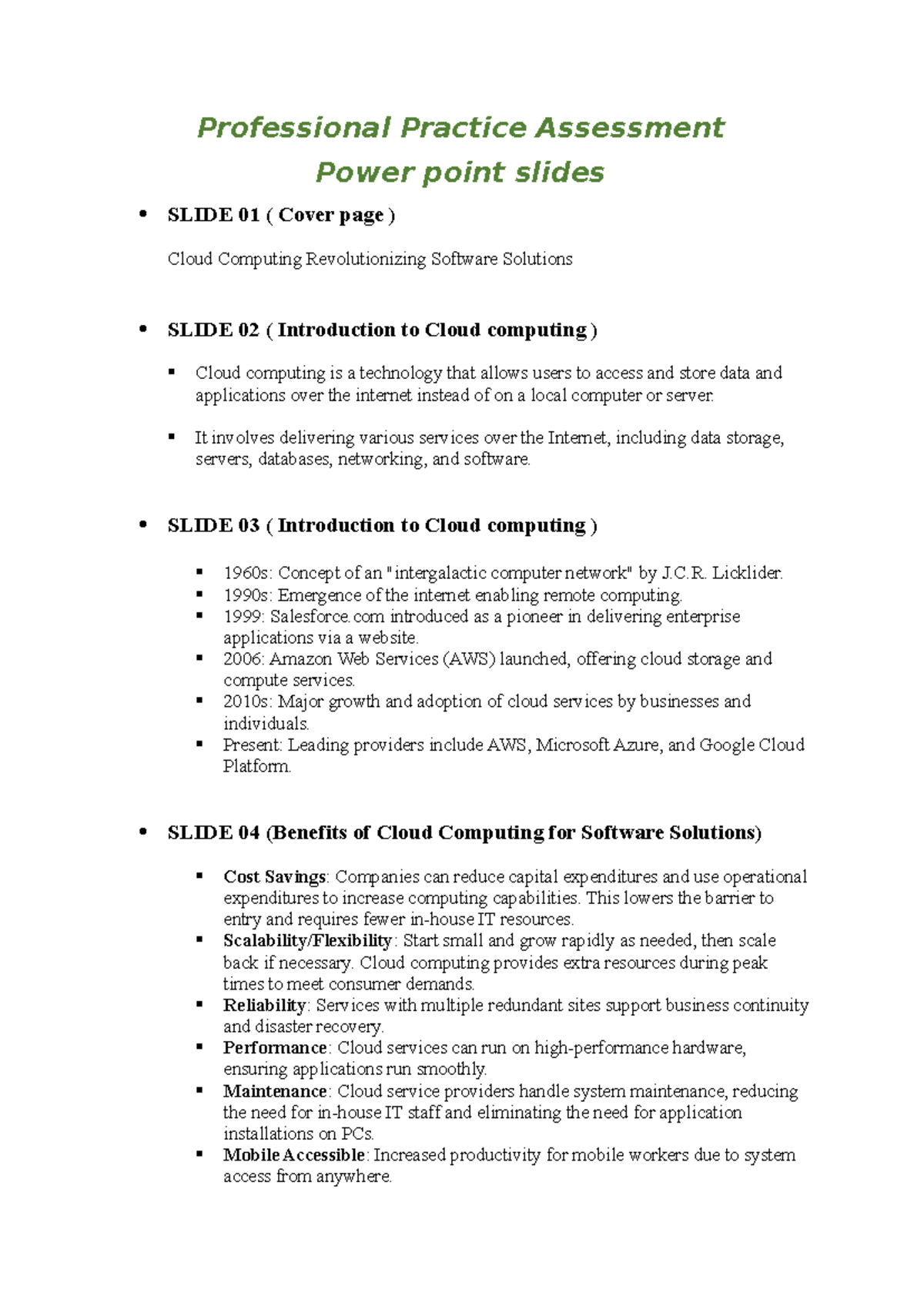 Asessment presentation slide- pt - Professional Practice Assessment ...
