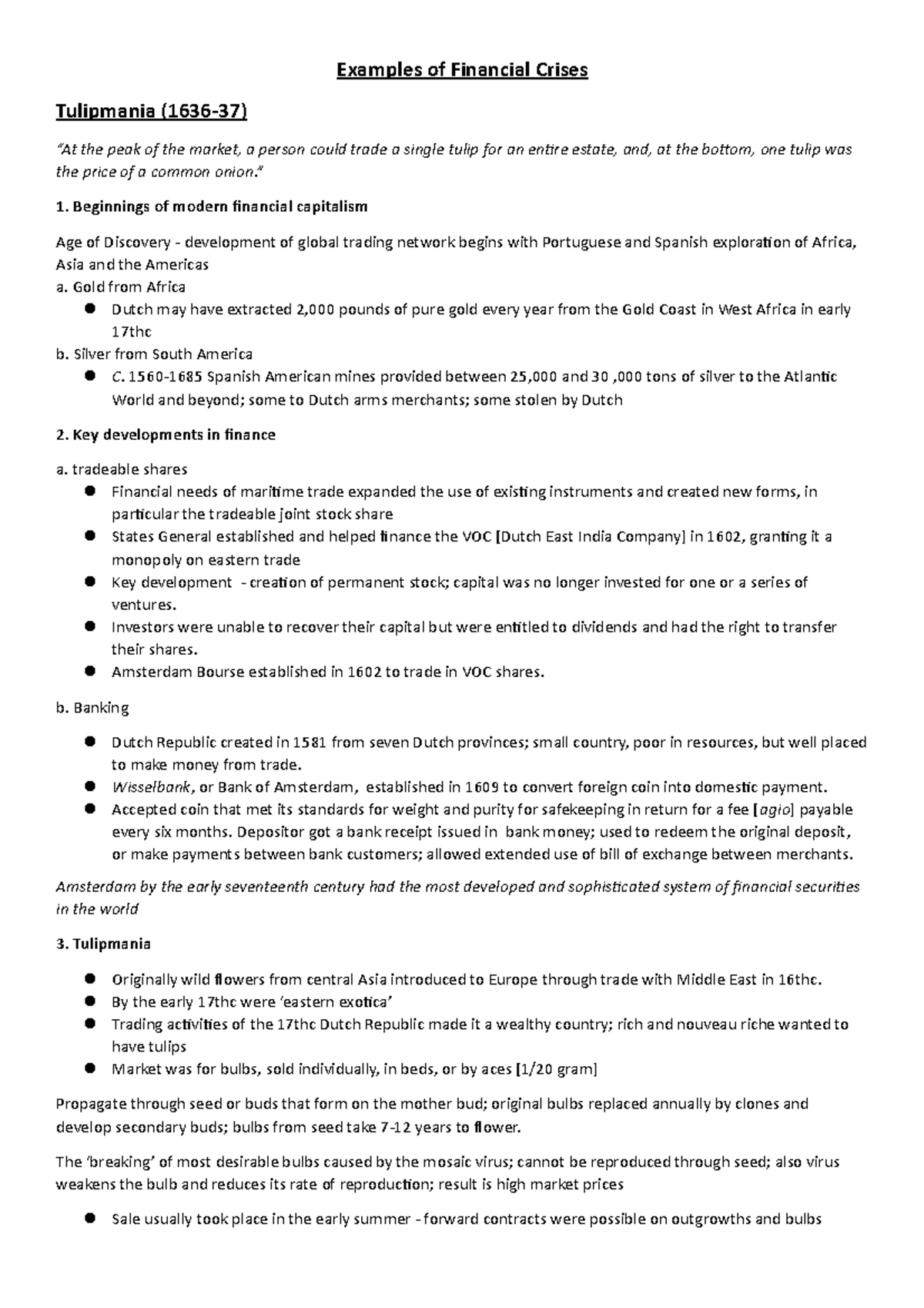 Examples of Financial crises (P1) - Examples of Financial Crises ...
