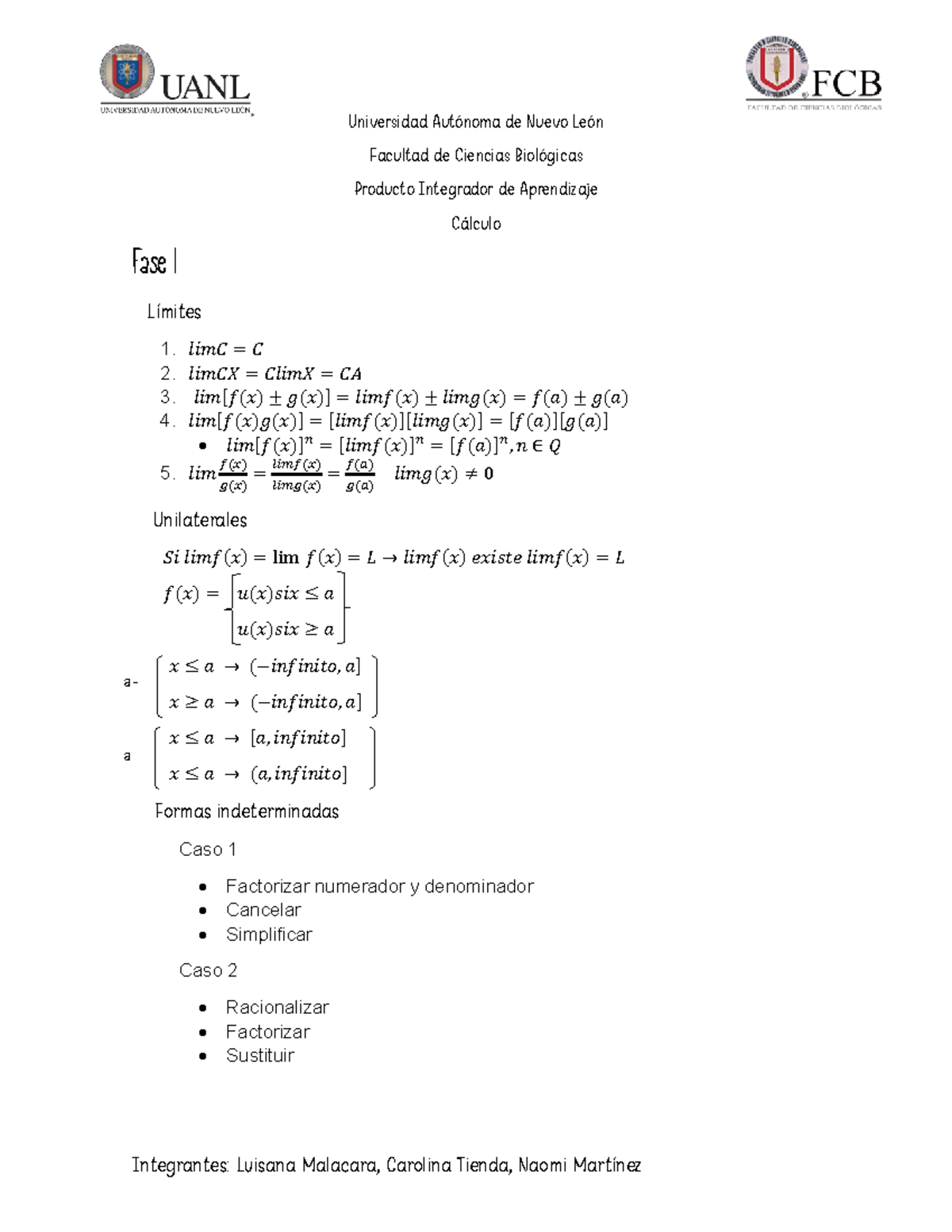 PIA cálculo formato - Formulas de calculo - Universidad Autónoma de ...