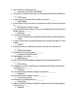 Week 1 Questions - The four main properties of musical sounds are pitch ...