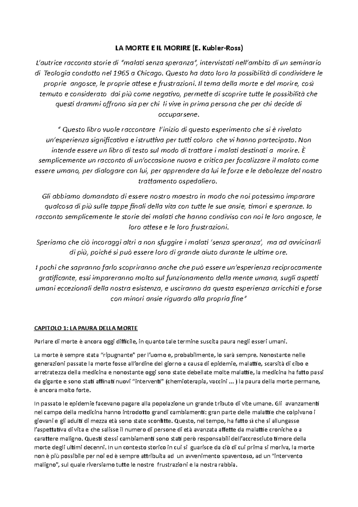 "La Morte e il Morire" di Elisabeth Kübler Ross - LA MORTE E IL MORIRE ...