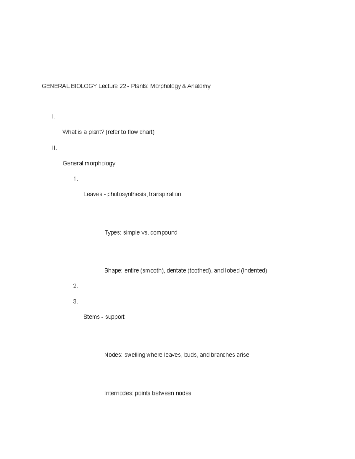 Bio - Bio - GENERAL BIOLOGY Lecture - GENERAL BIOLOGY Lecture 22 ...