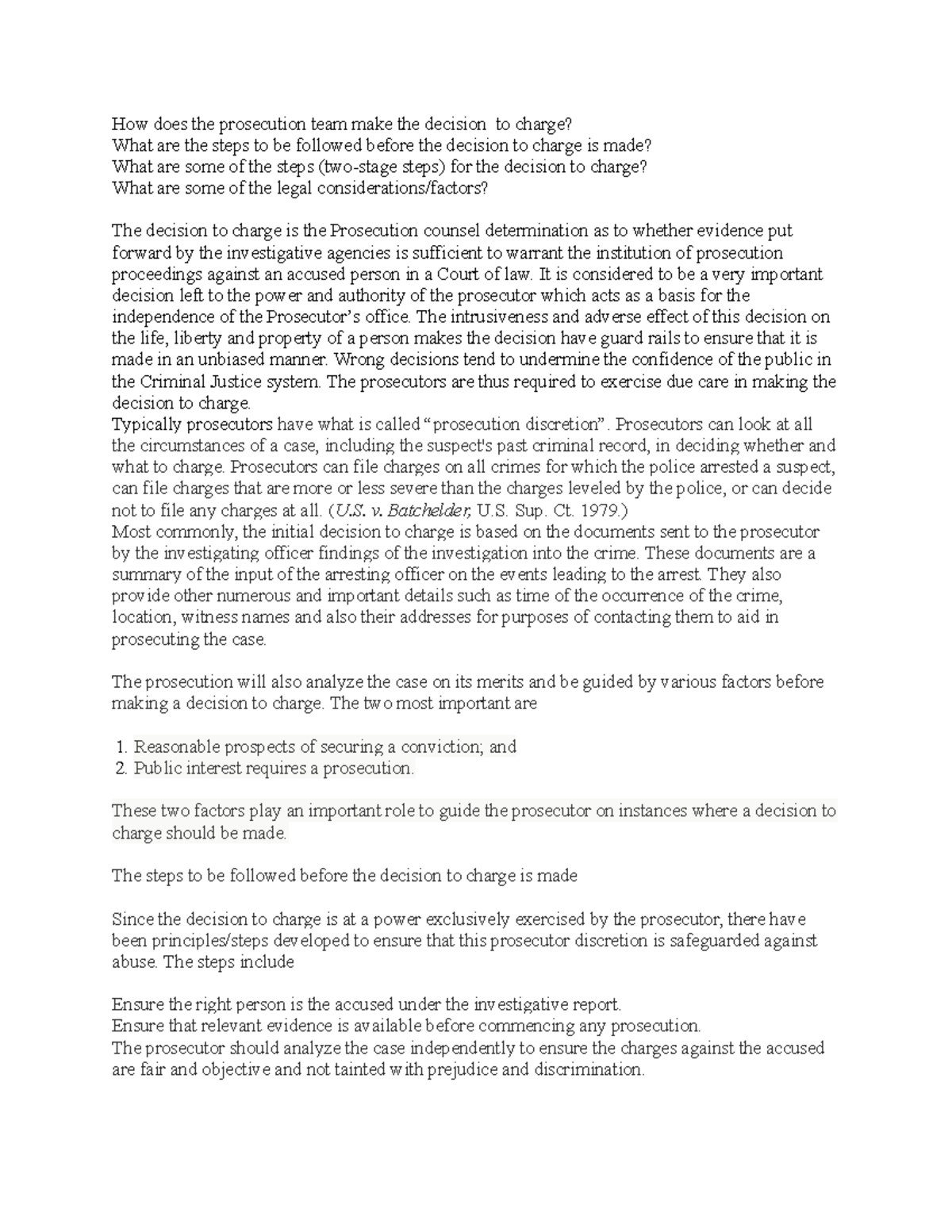 Doc1 327 - study material - How does the prosecution team make the ...