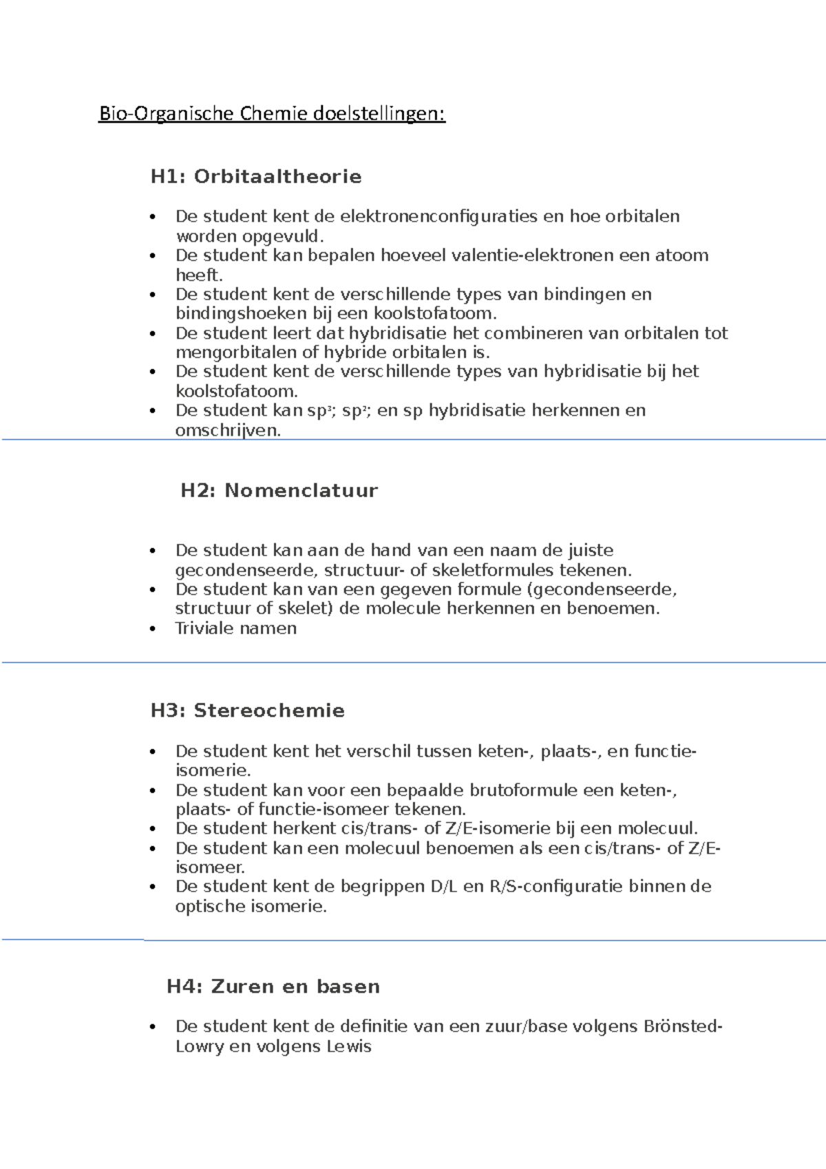 BOC Checklist EX - doelstellingen - Bio-Organische Chemie ...