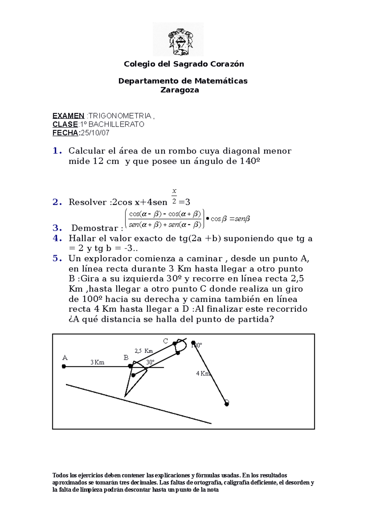 Trigonometr-a - Byibihbih - Colegio del Sagrado Corazón Departamento de Matemáticas Zaragoza ...