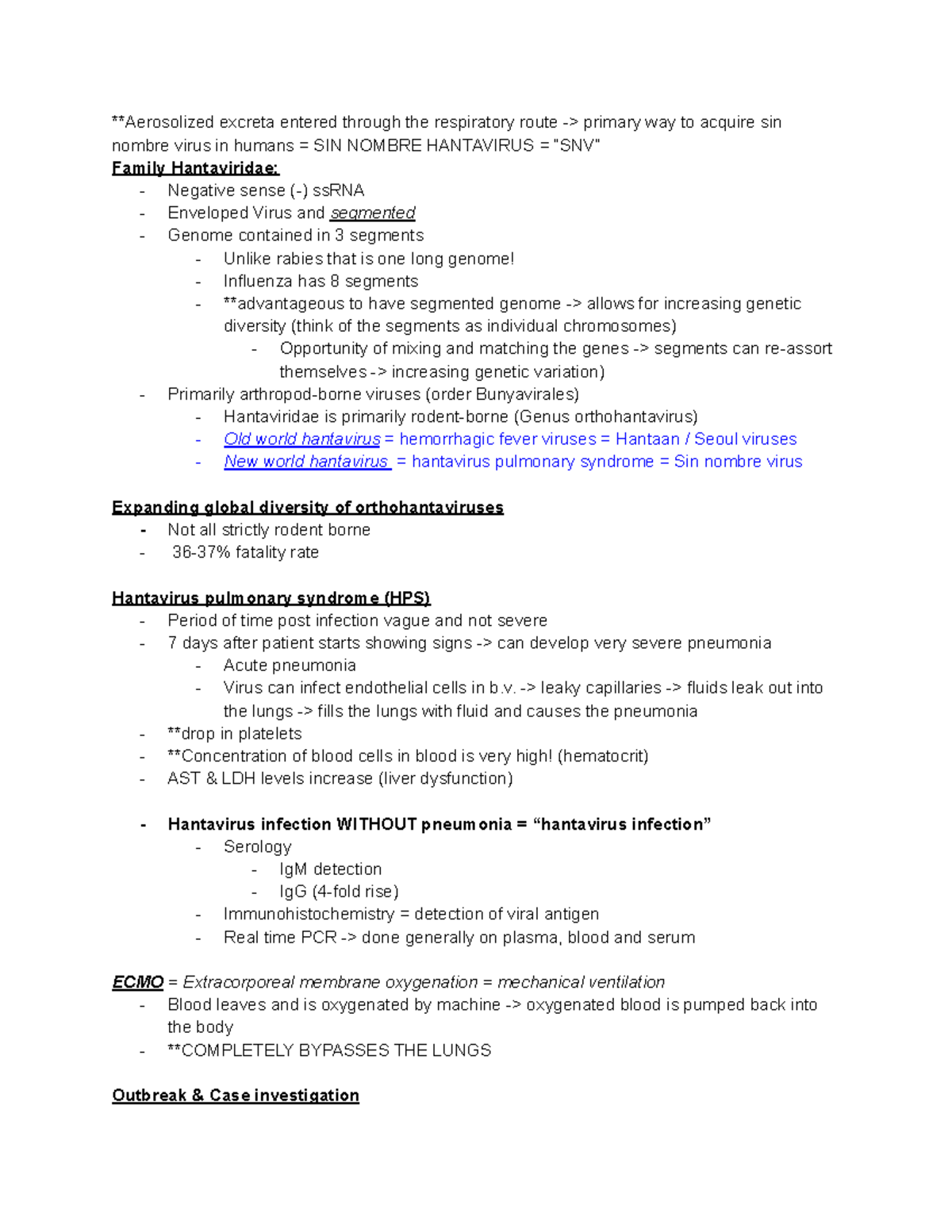 Hantaviruses - This document was written as part of the CA PHM training program . These are ...