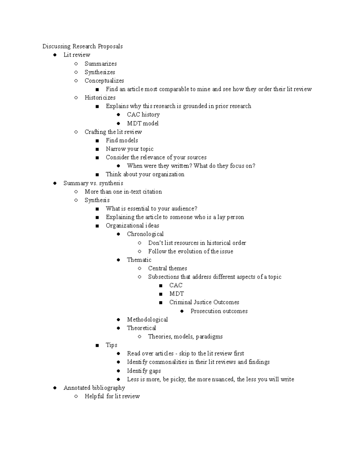 Module 4 Notes - this is an assignment - Discussing Research Proposals ...