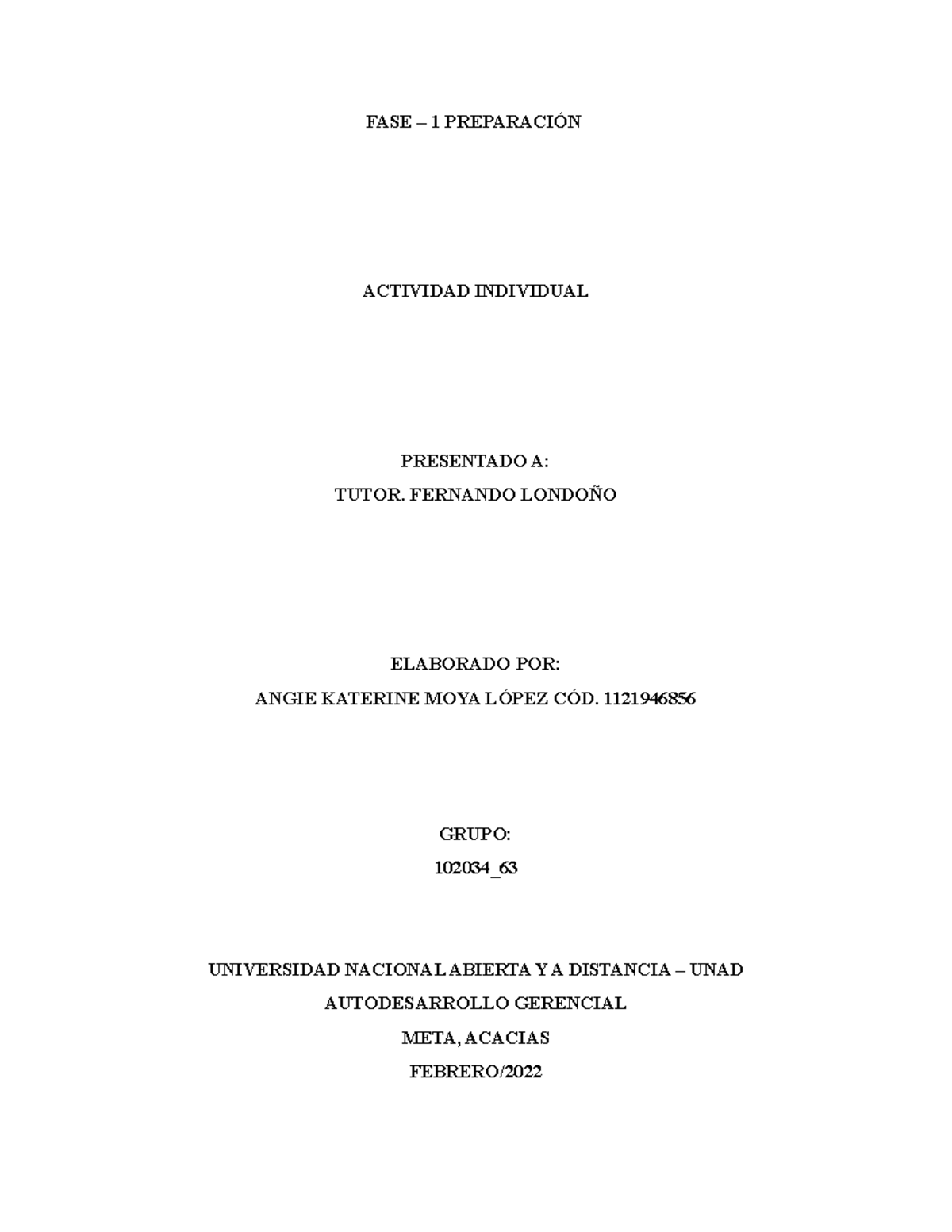 Fase 1 - Angie Moya - ....... - FASE – 1 PREPARACIÓN ACTIVIDAD ...