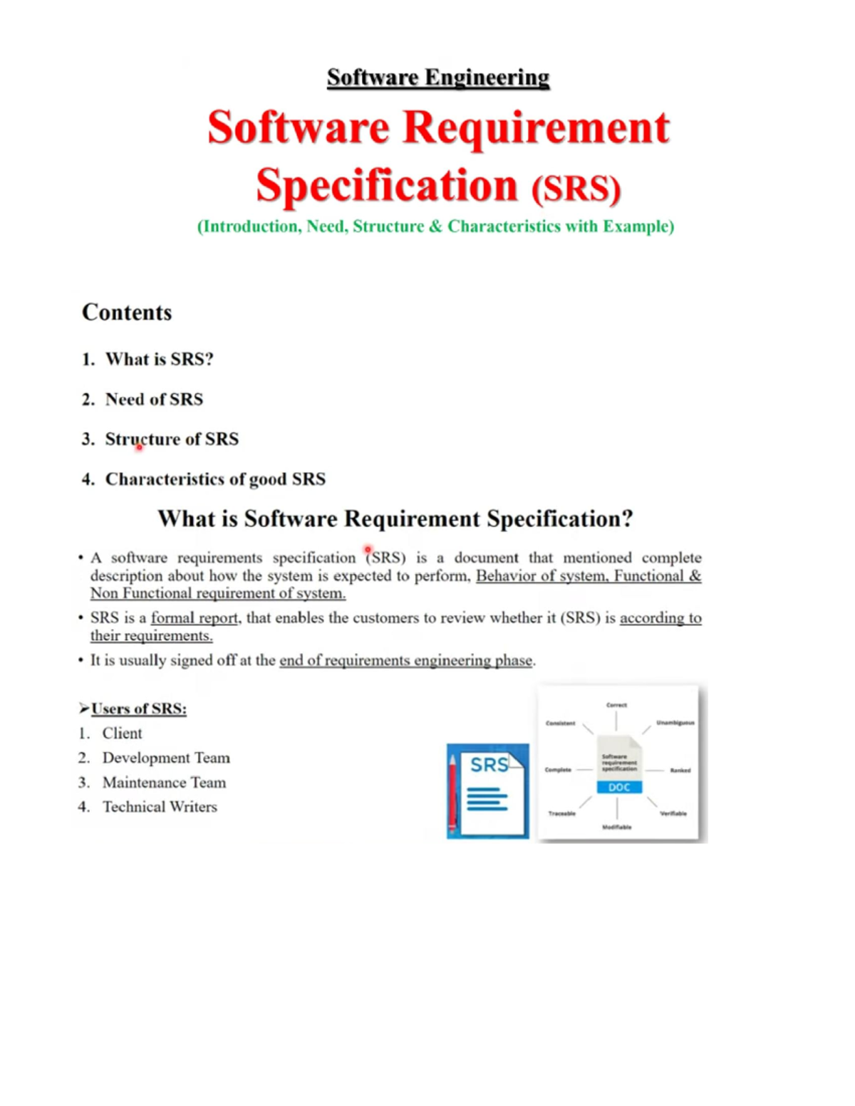 SRS - Project Management and software engineering - Software ...