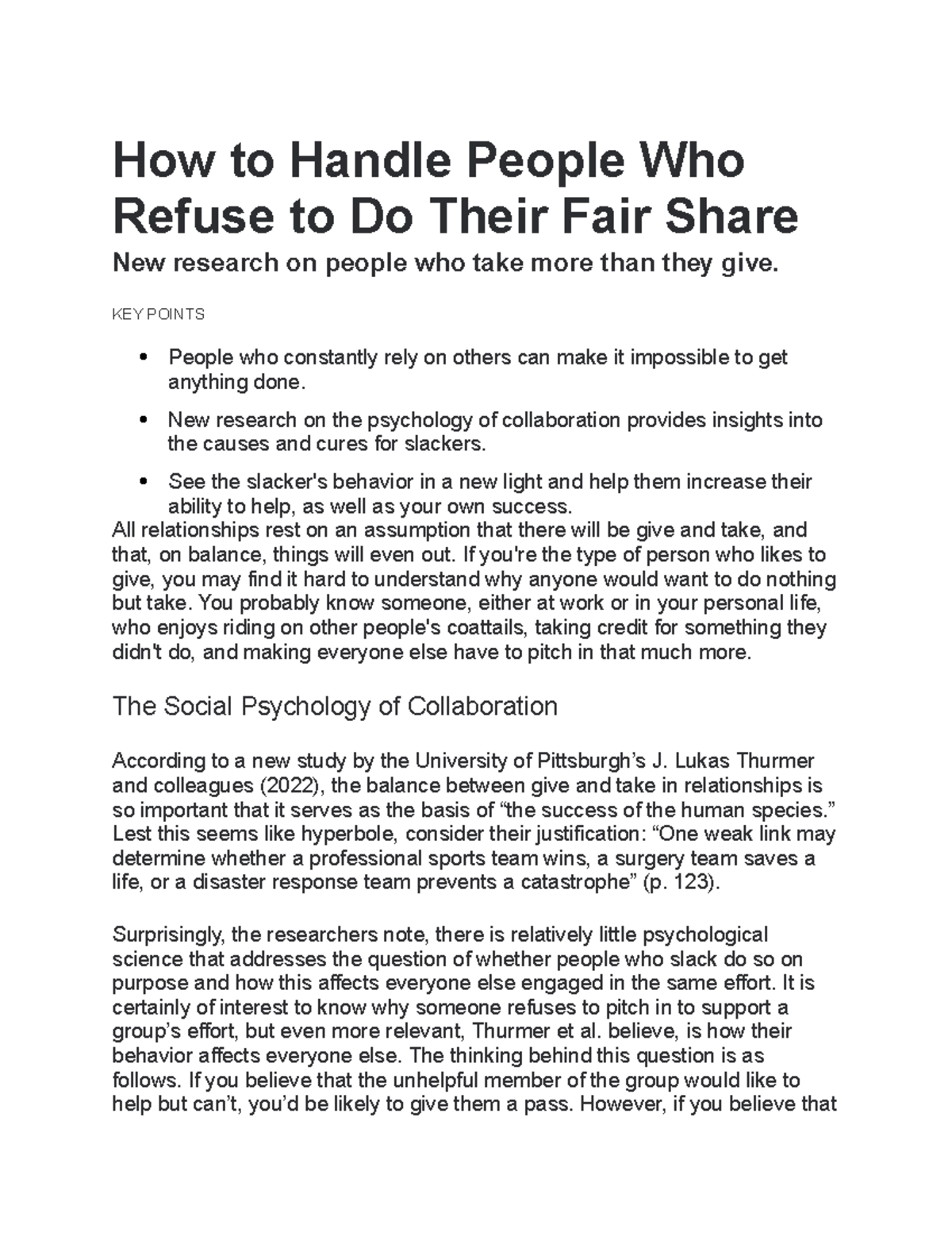 How to Handle People Who Refuse to Do Their Fair Share - How to Handle ...