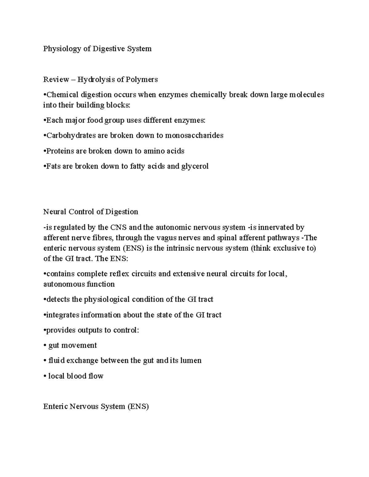 Physiology of Digestive System - Physiology of Digestive System Review ...