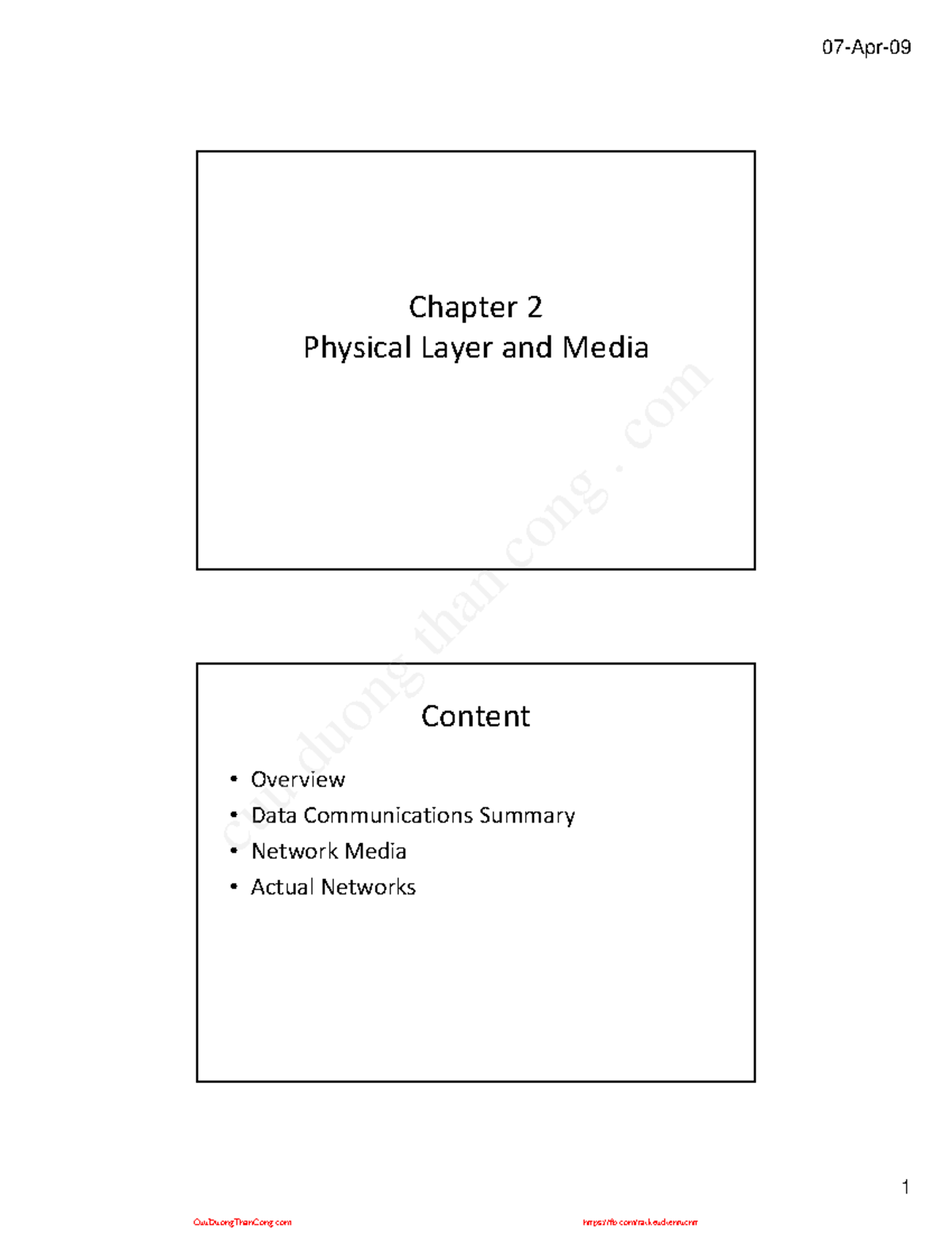 Mang-may-tinh chapter-2-utp-cross-over-cable - [cuuduongthancong - 1 Chapter 2 Physical Layer ...
