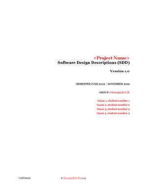 ITS332 SDP Template - Software Development Plan (SDP) Version 1. SEMESTER MARCH 2019- JULY 2019 ...