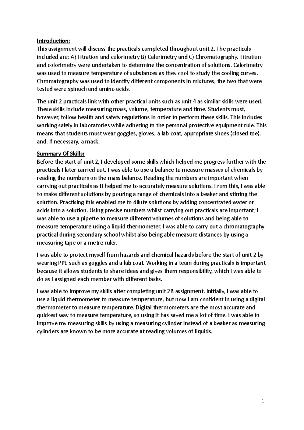 2D - 2D - Skills - Introduction: This assignment will discuss the ...