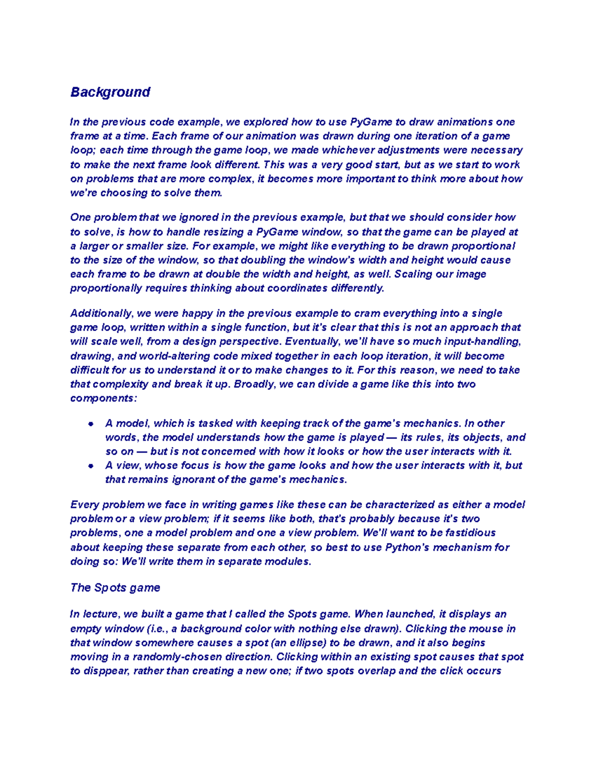 Visual Game In Python Background In The Previous Code Example We Explored How To Use Pygame