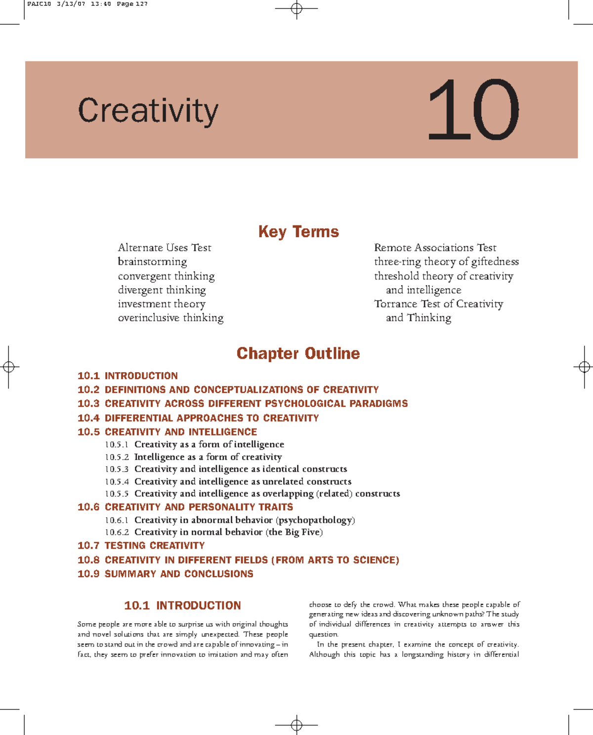 the psychology of creativity :insights, concepts and personality traits ...