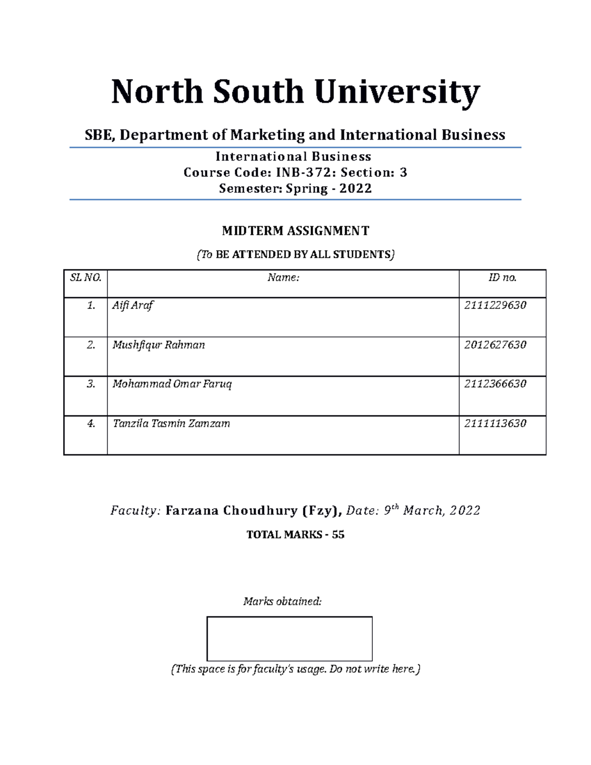 INB 372 WTO case - Study Material - North South University SBE ...