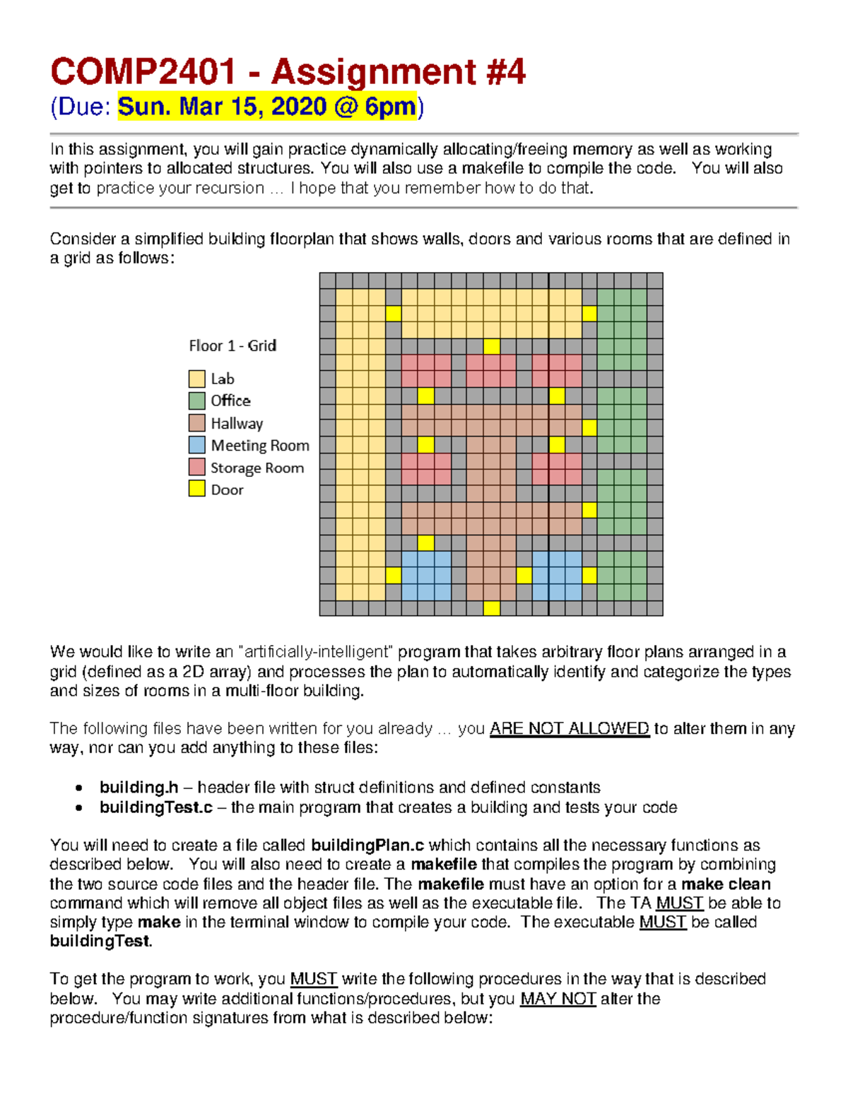 COMP2401 A4 W2020 - COMP2401 - Assignment (Due: Sun. Mar 15, 2020 @ 6pm ...