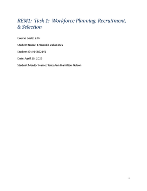 D081 Task 2 - Course/Assessment Code: D081 v (QBM2) Task 2- Risk ...