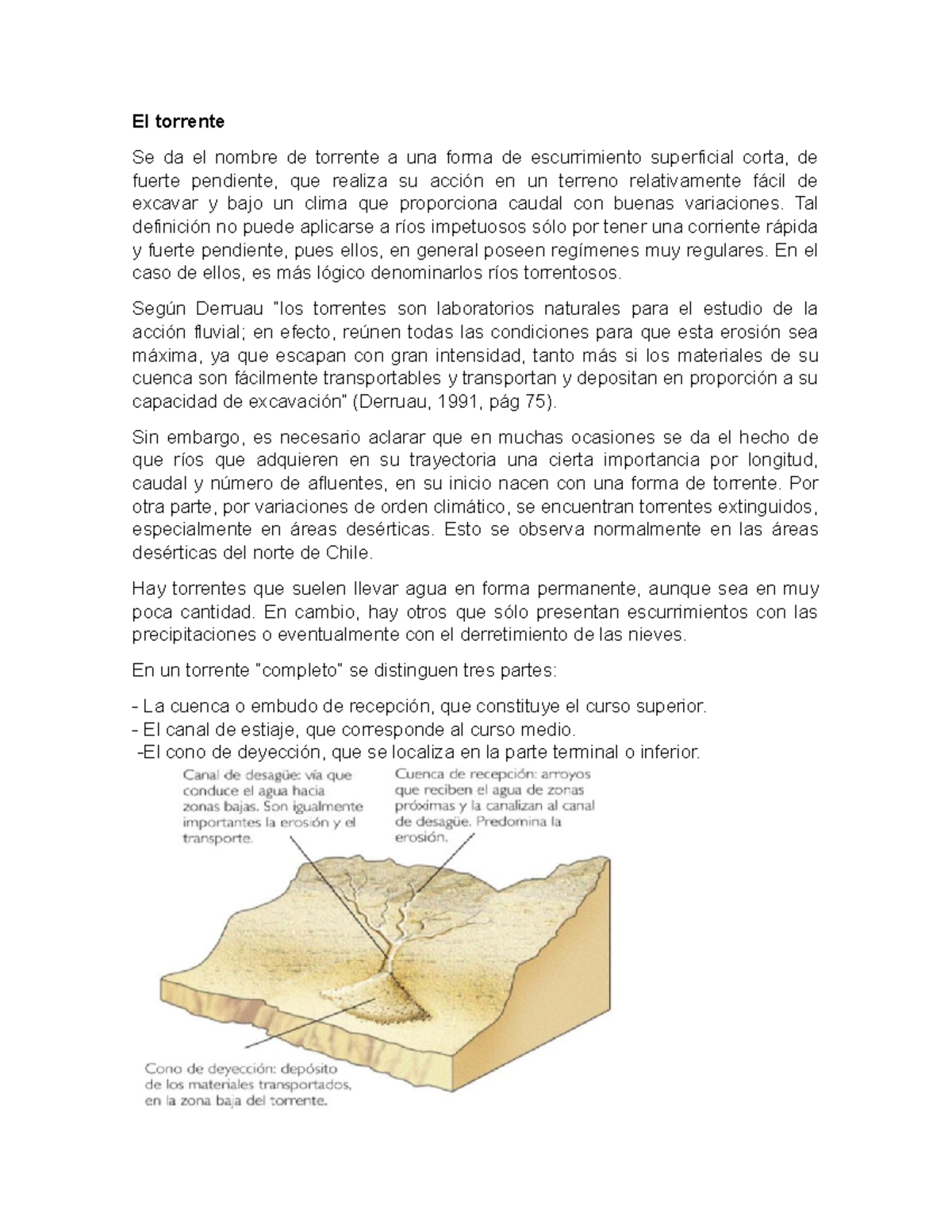 Hidrología. Unidad 3 - El torrente Se da el nombre de torrente a una ...