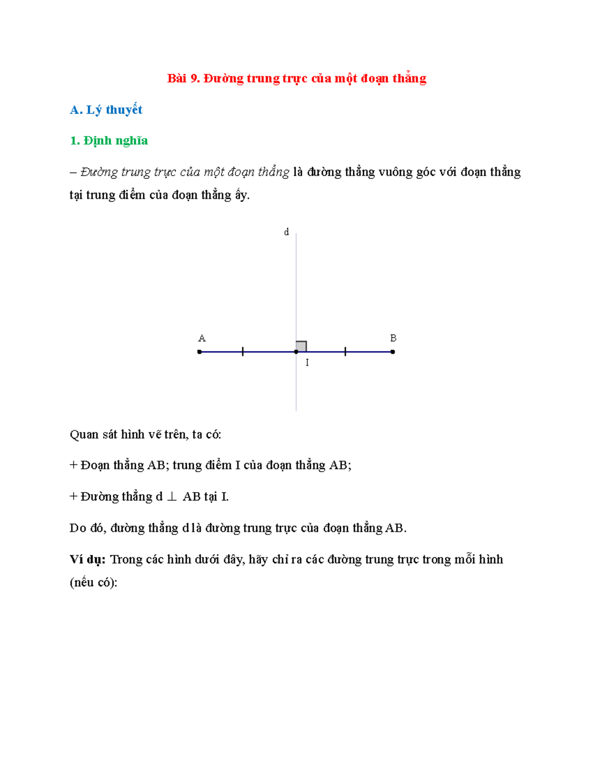 Duong Trung TRUC CUA DOAN Thang - Bài 9. Đường trung trực của một đoạn ...