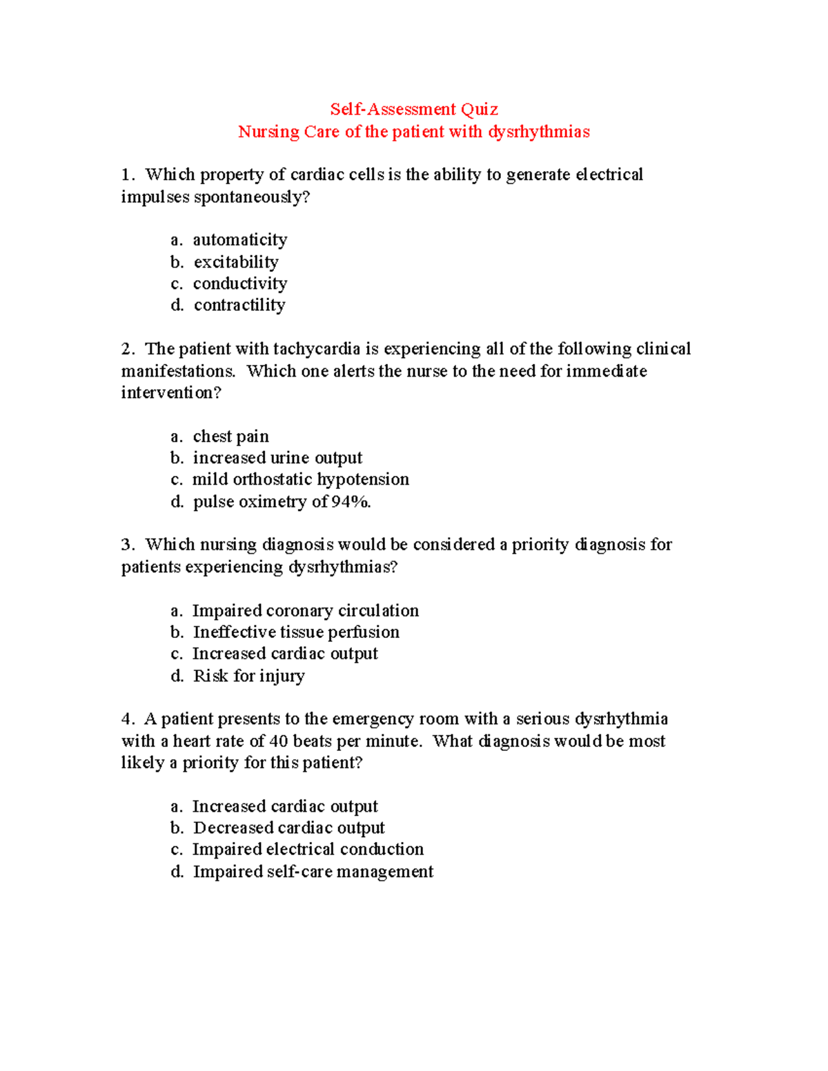 Self Assessment Quiz On Dysrhythmias Self Assessment Quiz Nursing self-assessment-quiz-on-dysrhythmias-self-assessment-quiz-nursing