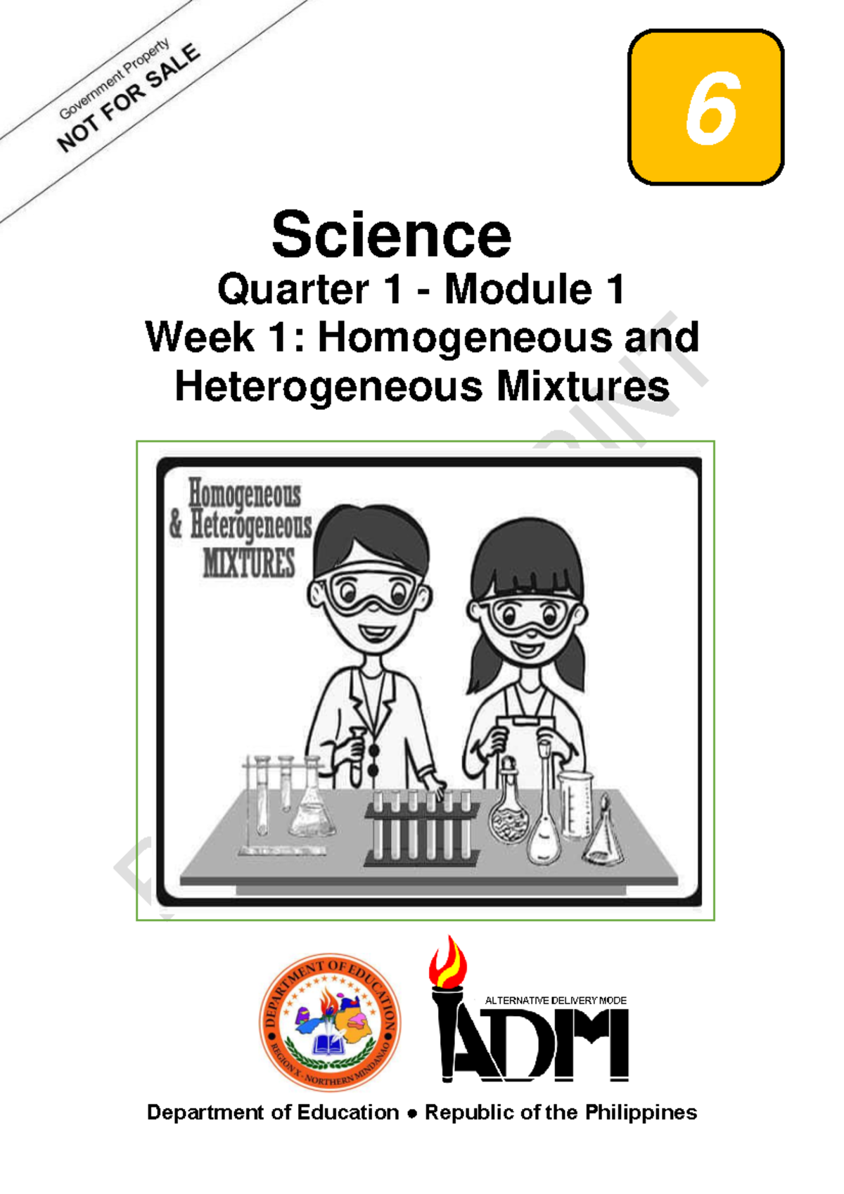 Sci6 Q1 Mod1 Homogeneous Heterogeneous Mixtures v5 - 6 Science Quarter ...
