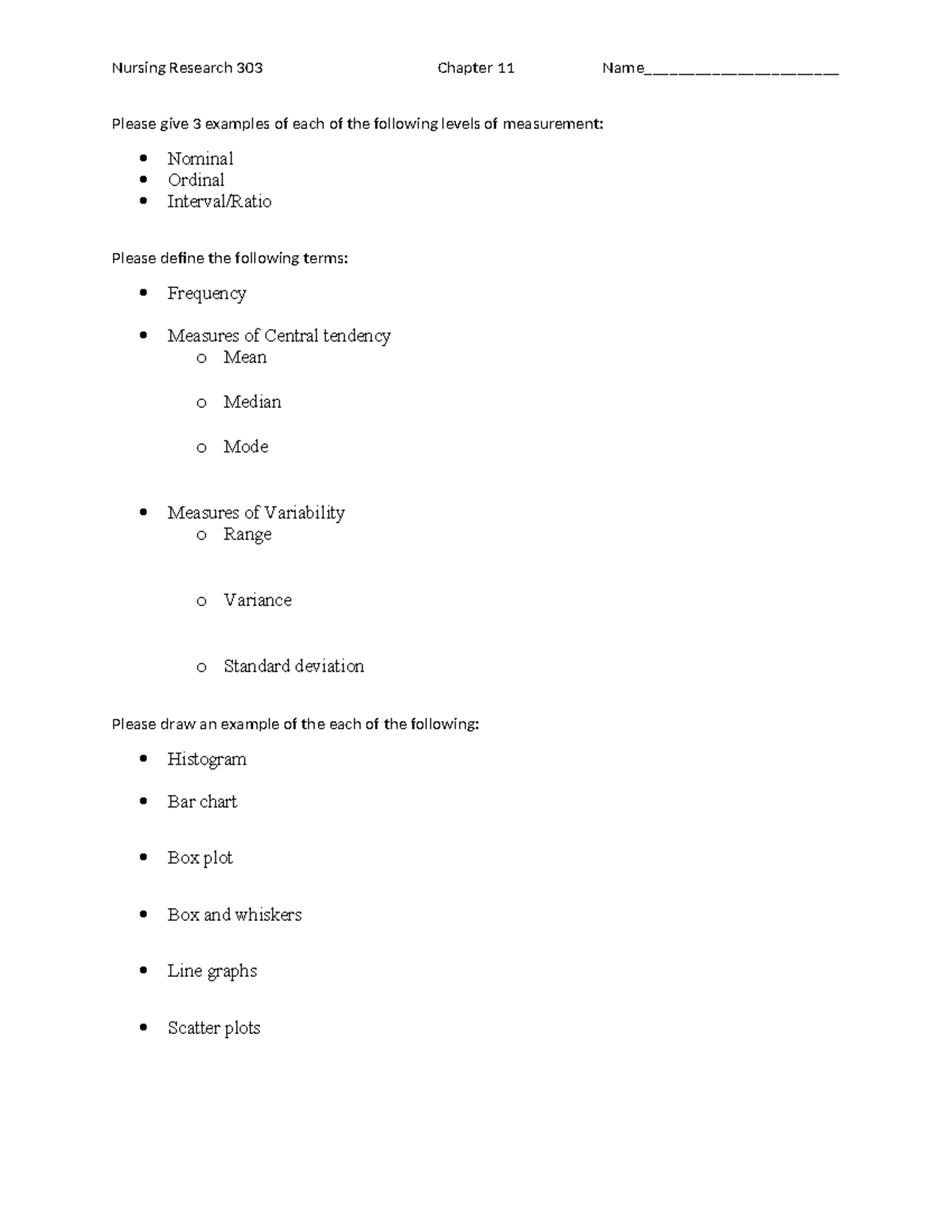 Chapter 11 Pre-class assignment -2 - Nursing Research 303 Chapter 11 ...