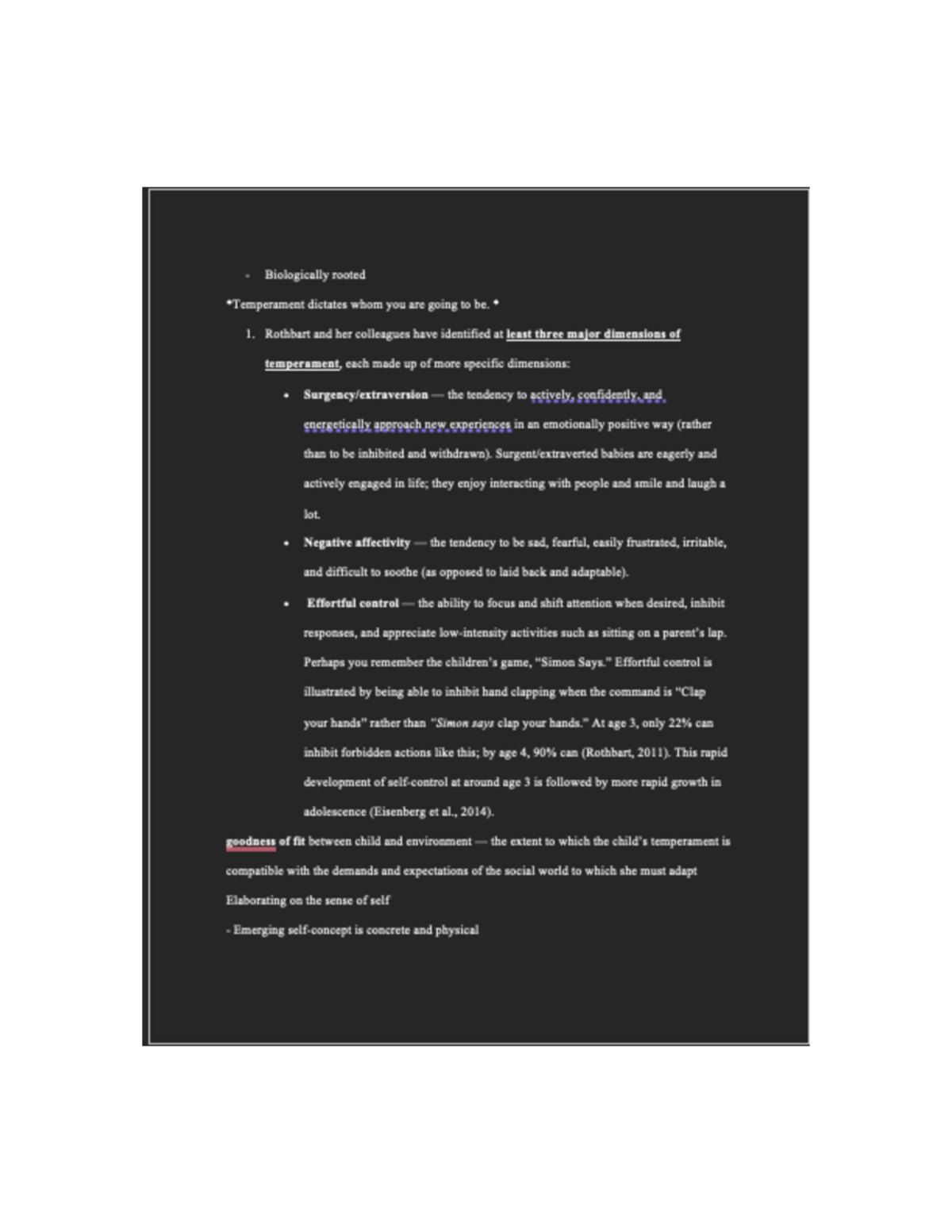 Notes on chapter 10: Self and personality - PSYC 2350 - NSU - Studocu