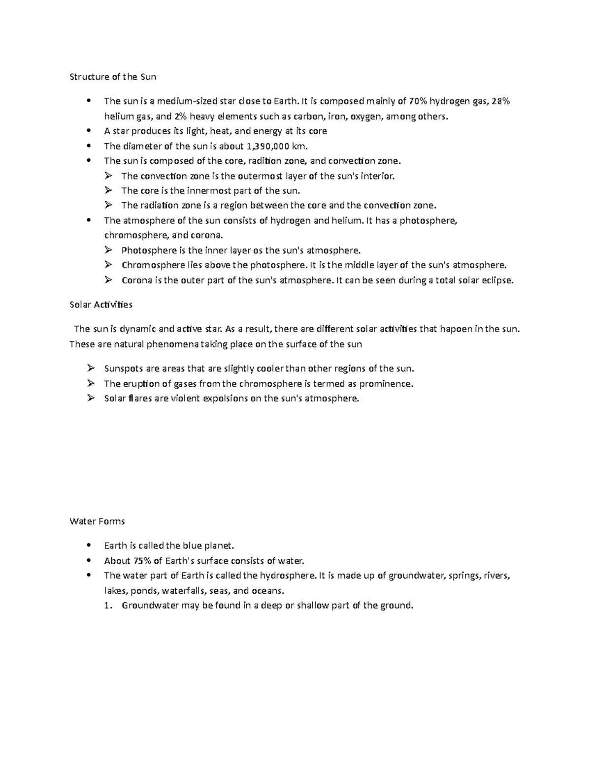 Science 4 final module - Teacher Jai - Structure of the Sun The sun is ...