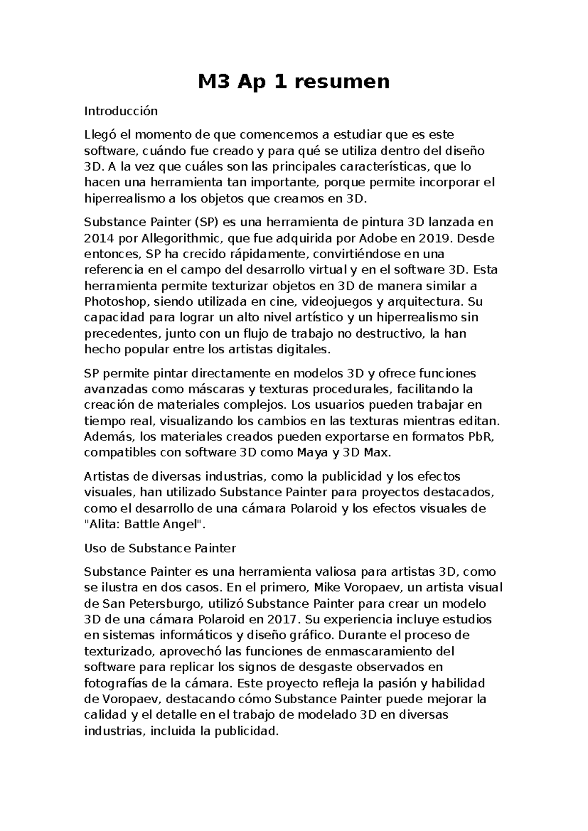 M3 Ap 1 resumen - M3 Ap 1 resumen Introducción Llegó el momento de que comencemos a estudiar que ...