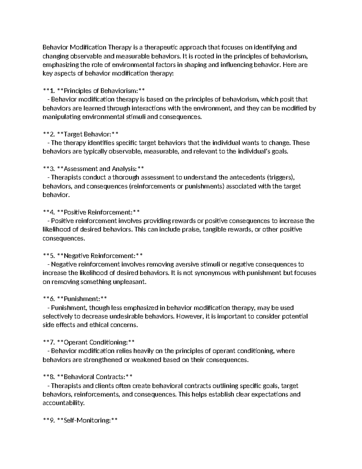 Behavior mod therapy - Behavior Modification Therapy is a therapeutic ...