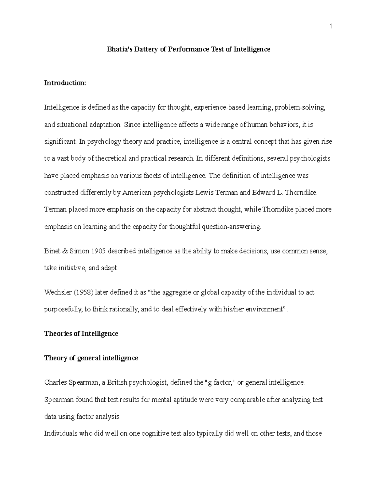 Bhatia - Bhatia's Battery of Performance Test of Intelligence ...