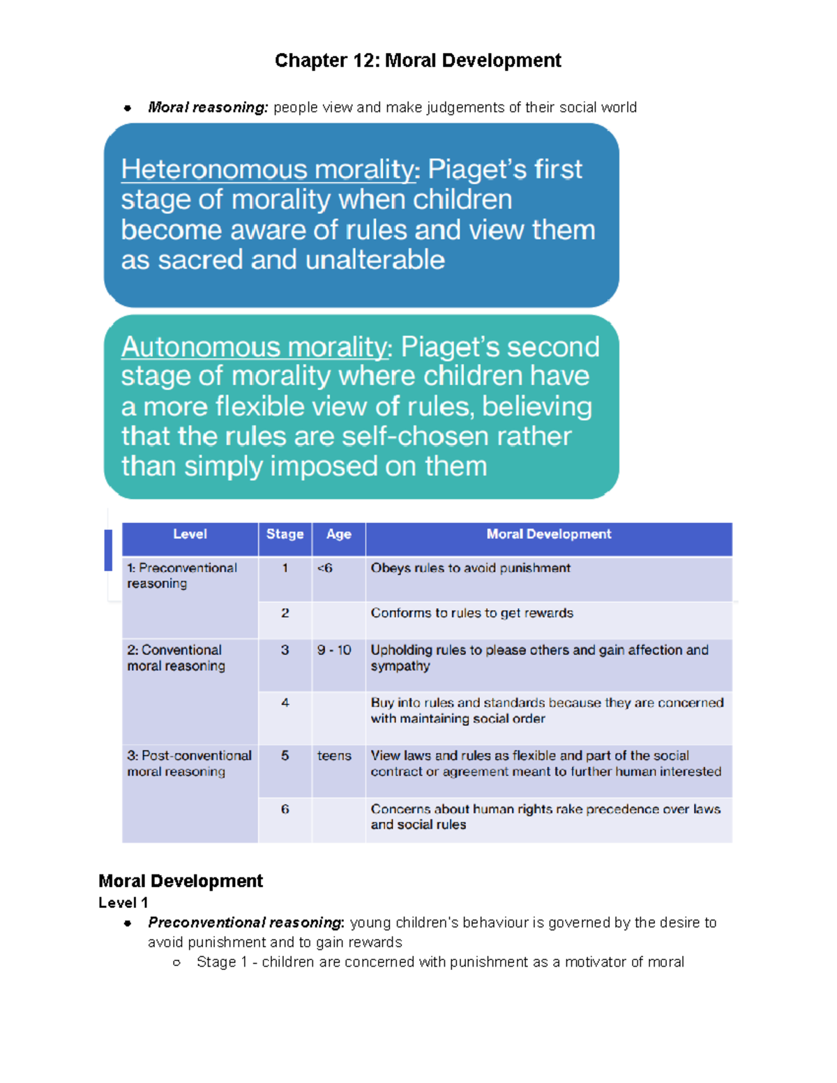 Chapter 12 Moral Development - Chapter 12: Moral Development Moral reasoning: people view and ...