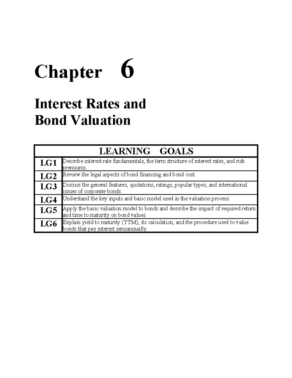 06 Interest Rates and Bond Valuation - Chapter 6 Interest Rates and ...