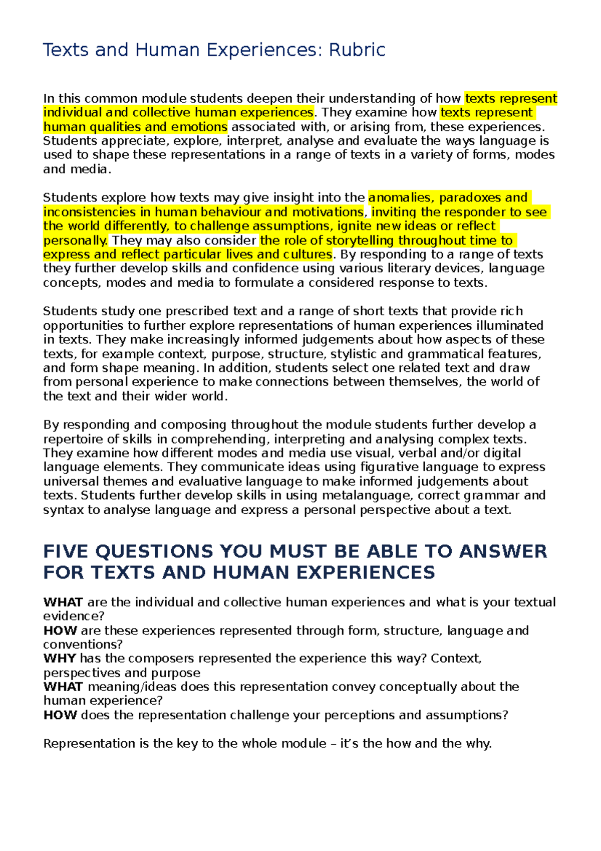 Common module Quotes - Rainbow's end study notes - Texts and Human ...