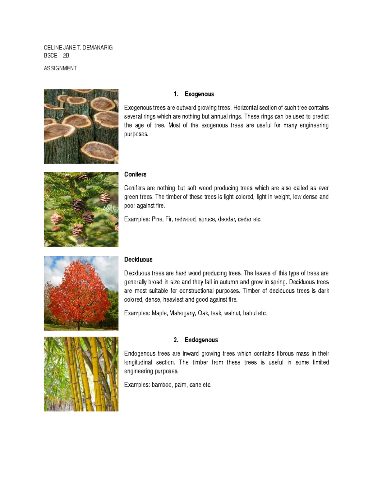 Construction Material - Woods - CELINE JANE T. DEMANARIG BSCE – 2B ...