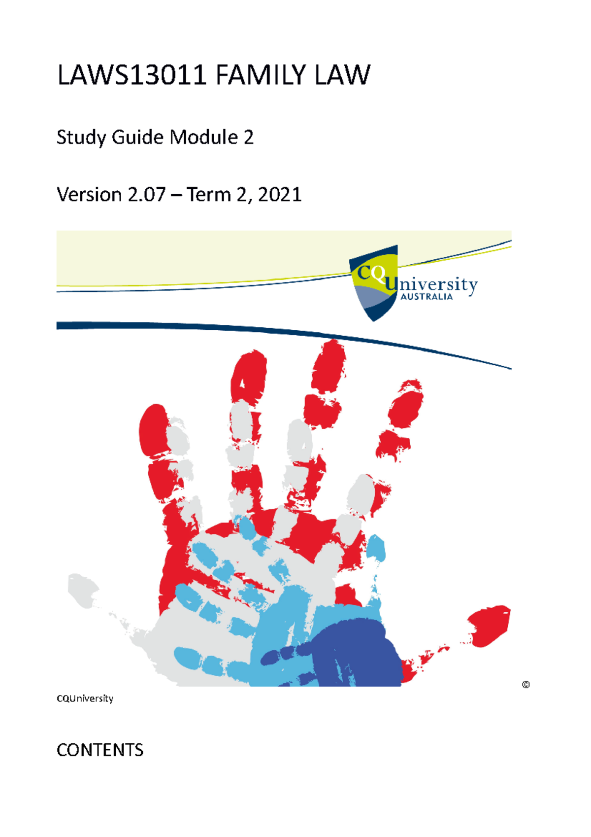 Family Law - Course material Module 2 - LAWS13011 FAMILY LAW Study ...