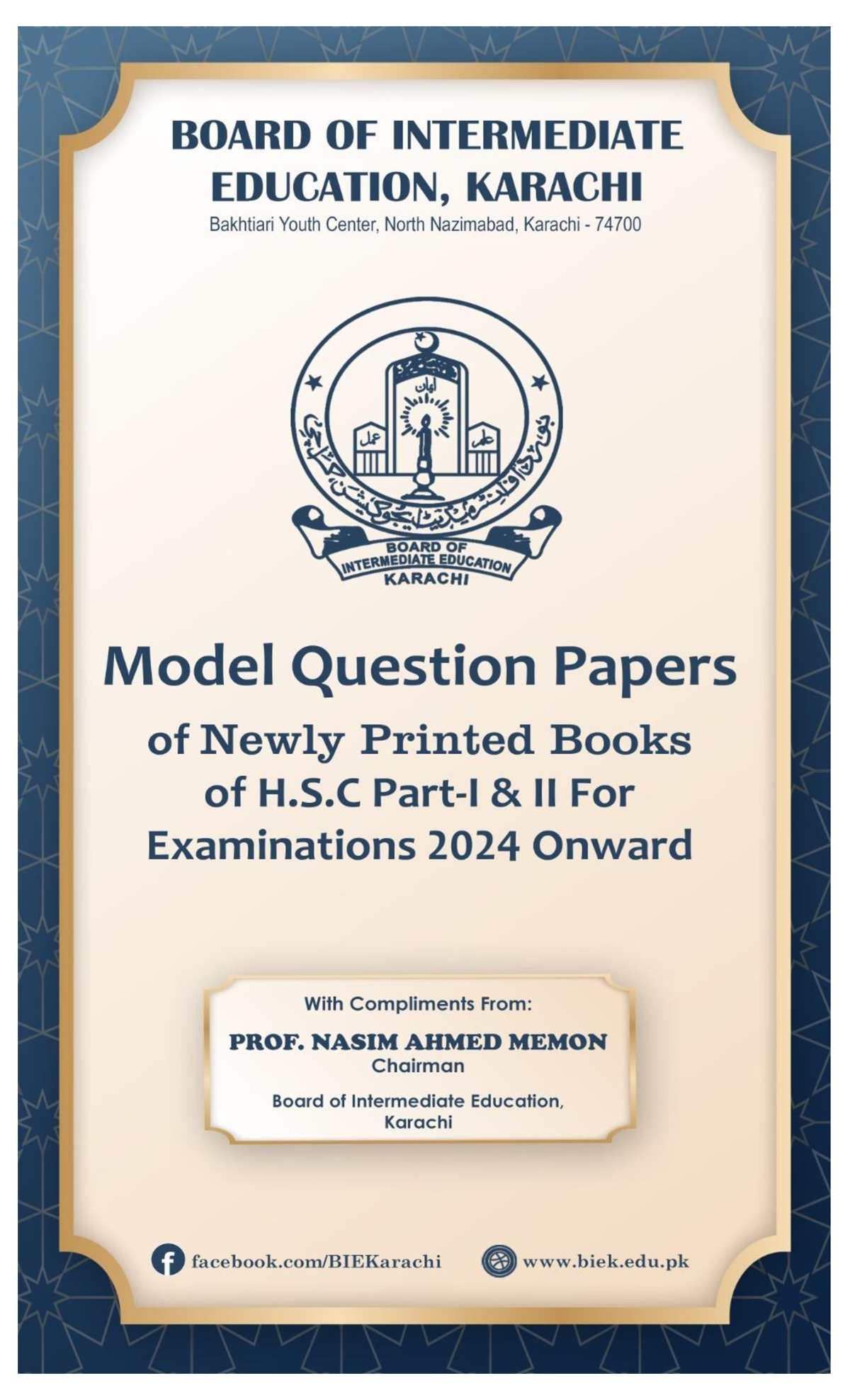Model Paper for Examinations 2024 - BOARD OF INTERMEDIATE EDUCATION ...