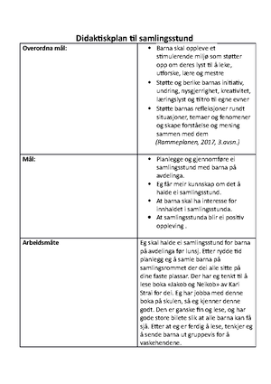 Didaktikk for barnehagelærere kap. 5 - 5: Didaktiske modeller i ...