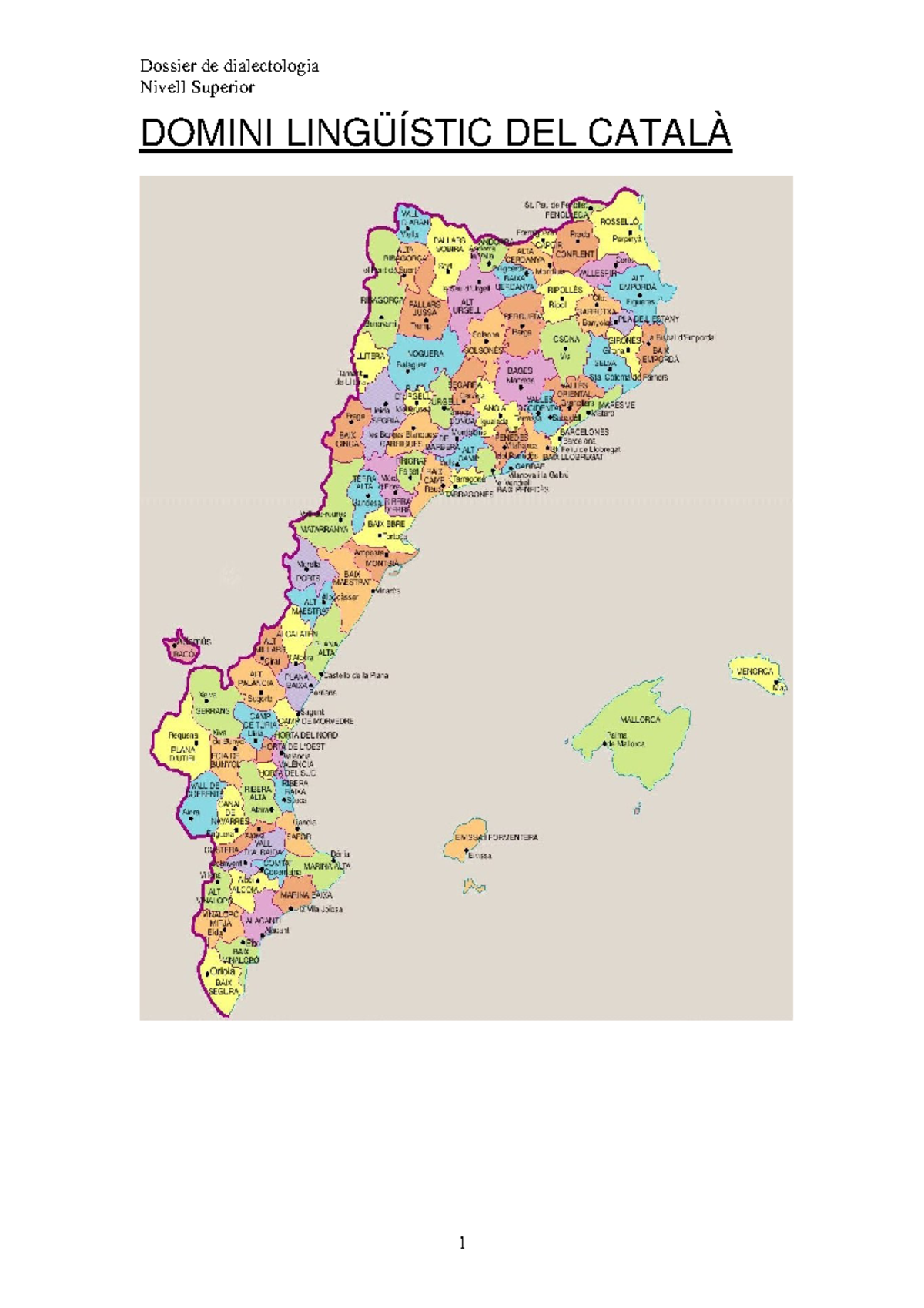 Dossier de dialectologia - Dossier de dialectologia Nivell Superior ...