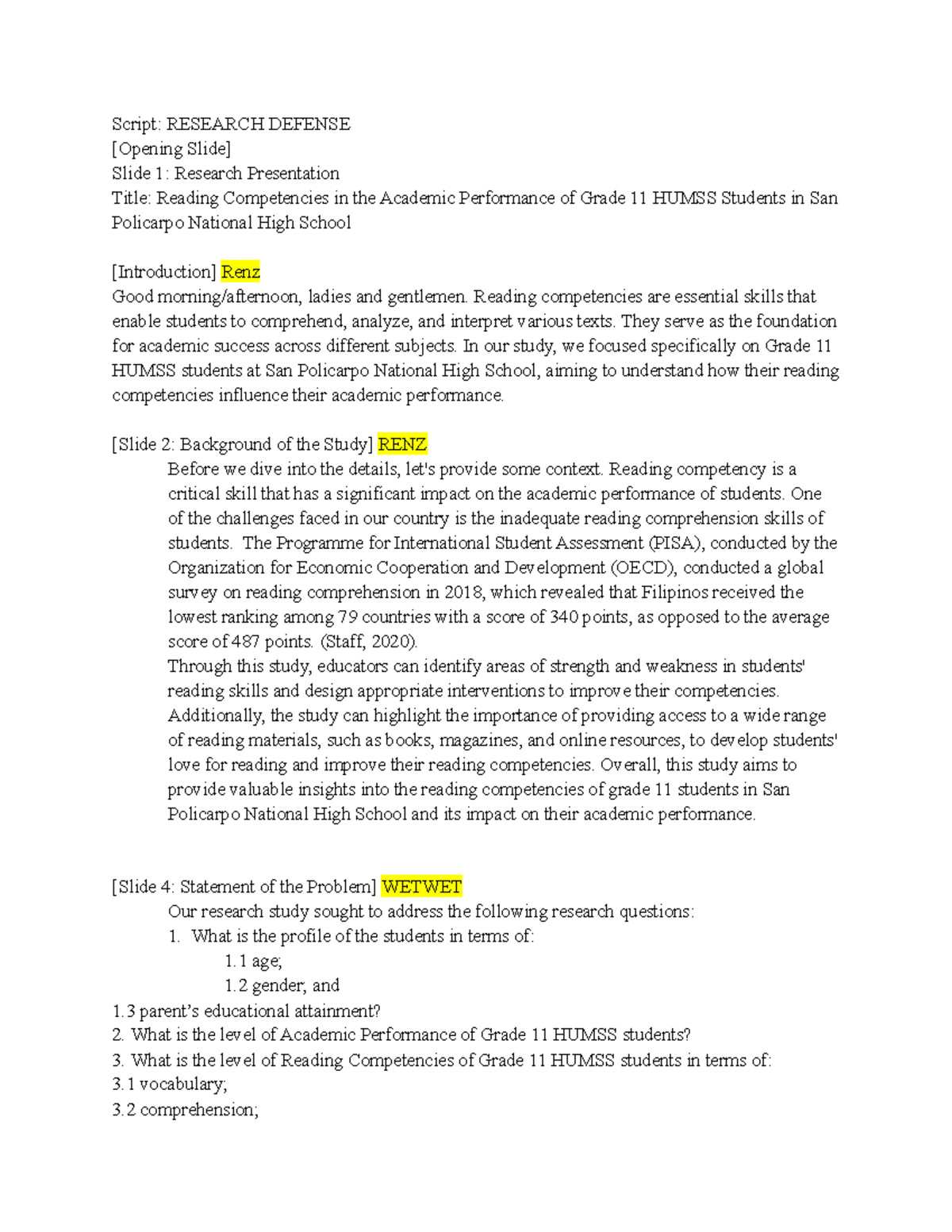 Research script - saassaasdasdas - Script: RESEARCH DEFENSE [Opening ...